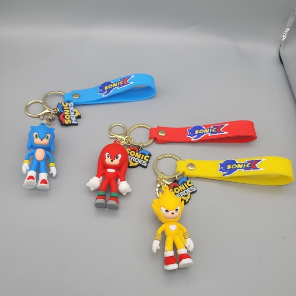 Storage & Organization | 3 Sonic The Hedgehog 3d Figure Keychains Sonic ...